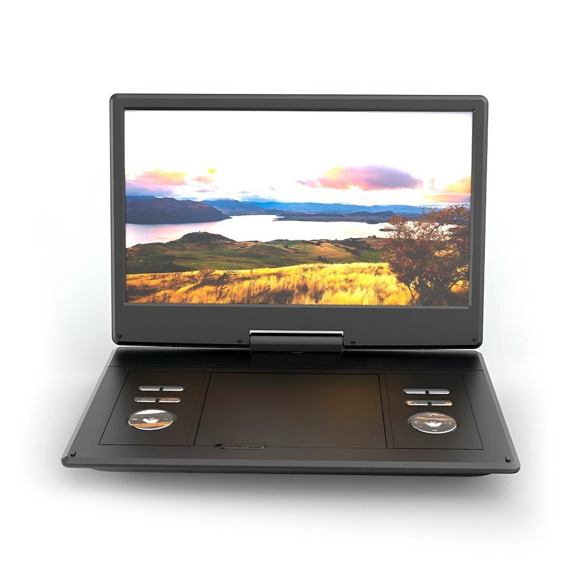 Портативные DVD с телевизором DVB-T2 15" Eplutus EP-1404T(TFT ЖК) (K5847RU), переносной DVD проигрыватель. Поворот экрана: 270 градусов.