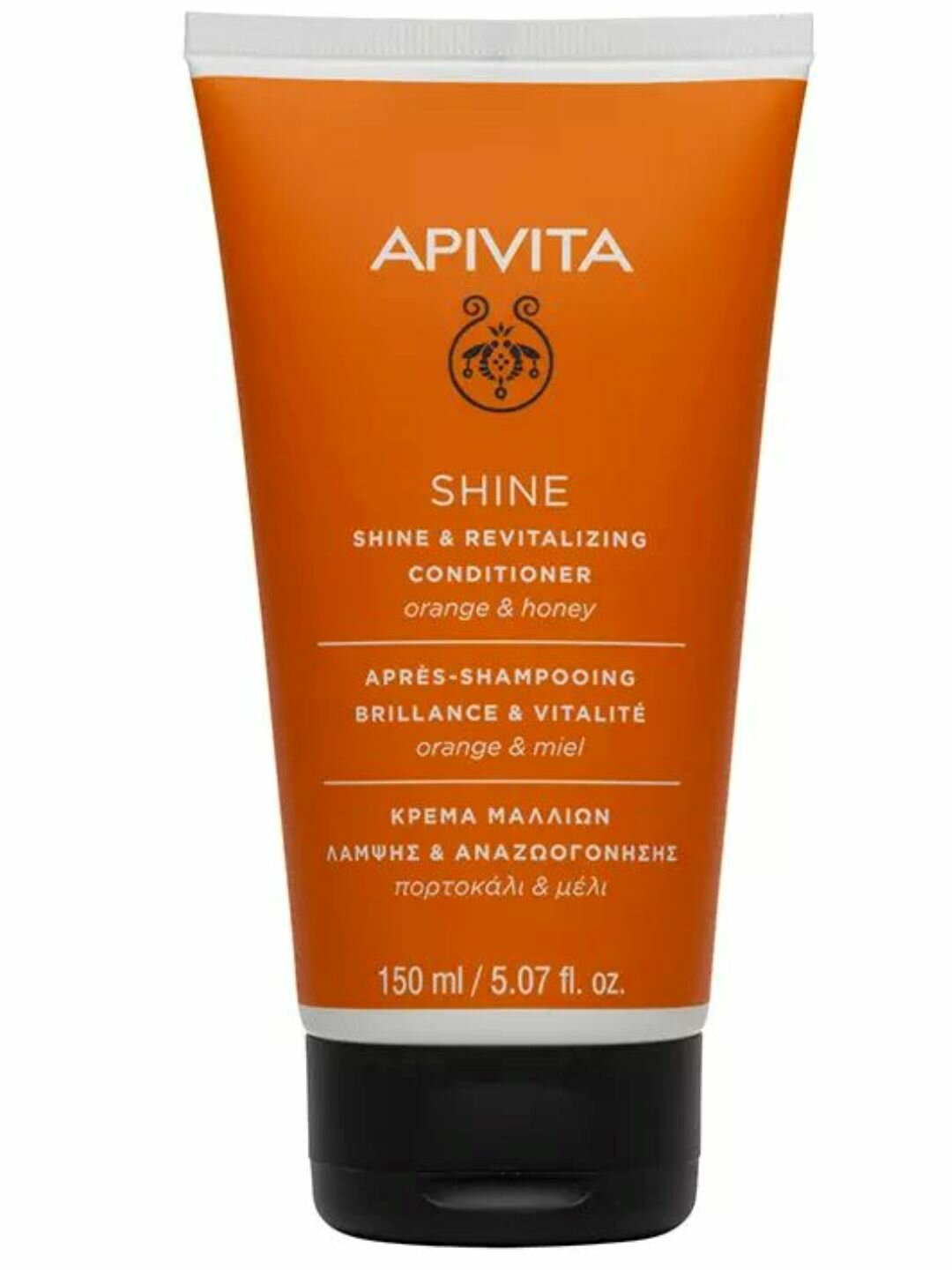 Апивита Кондиционер Блеск и Жизненная сила с Апельсином и Медом, 150 мл | APIVITA Conditioner