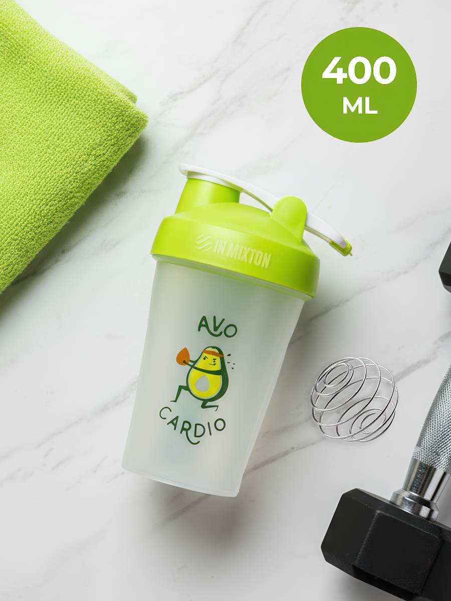 Шейкер для протеина и коктейлей спортивный inMixton 400 мл Прозрачный