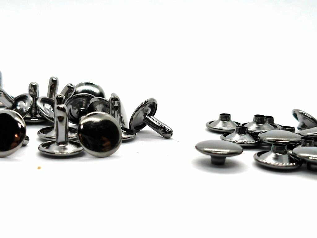 Хольнитены двухсторонние тип 123. 11 мм цв. Черный Никель (упак.50 шт.) "Proknopka"