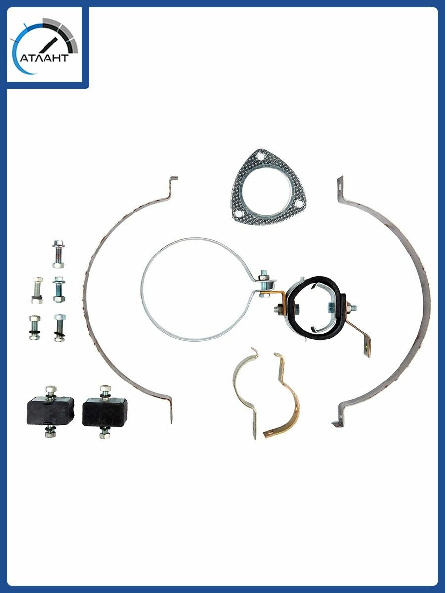 MetalPart Комплект установочный глушителя и резонатора совместимо с Патриот, Пикап, Карго дв. ЗМЗ-409 с 2013 г. в. (812021) арт. MP-N-012-15