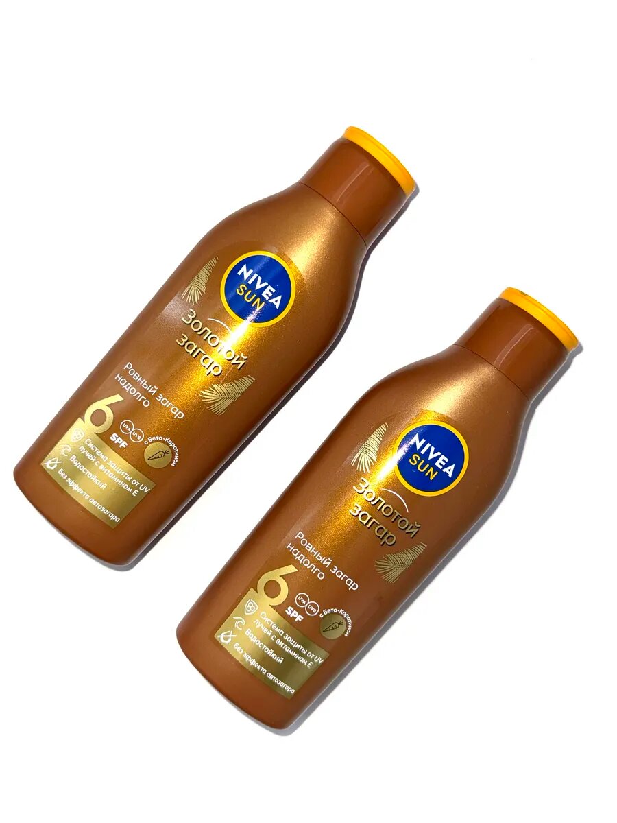 Солнцезащитный лосьон ровный загар 6 spf 2шт