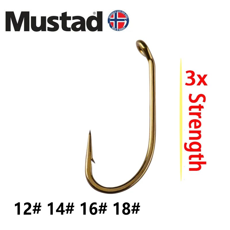Mustad крючки для мух 40 шт, набор S80, 2 размера 2sizes small
