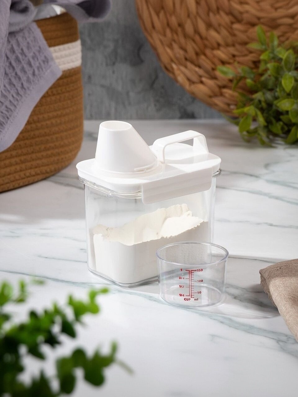 Контейнер 1.1 л, для стирального порошка с мерным стаканчиком, Y4-8595