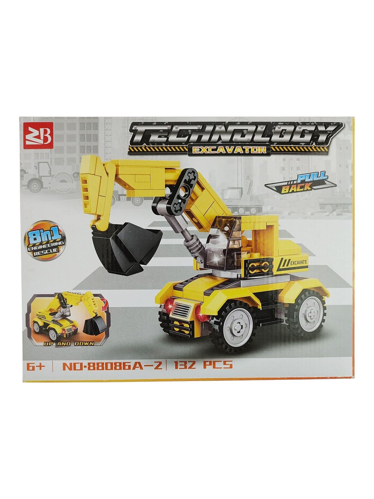 Конструктор Трактор, 6+, 132 детали