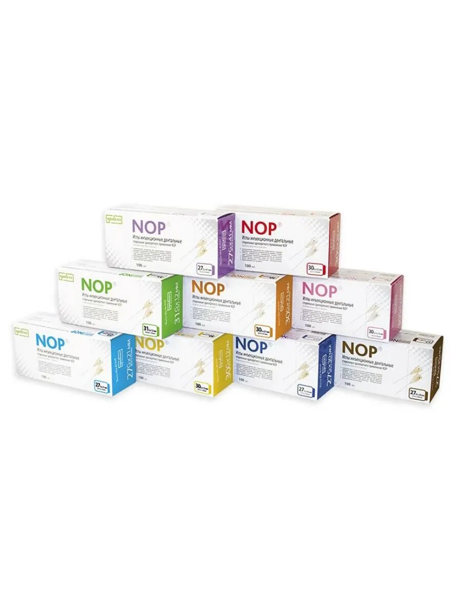 Иглы карпульные NOP 27G, 0.4 х 35 мм, 100 ш