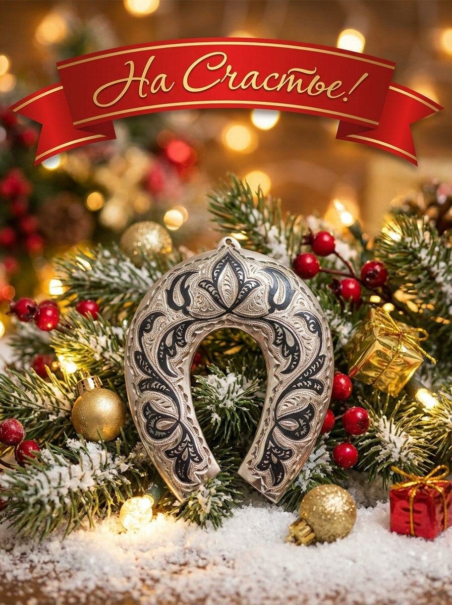 Подкова из серебра 875 пробы. П780