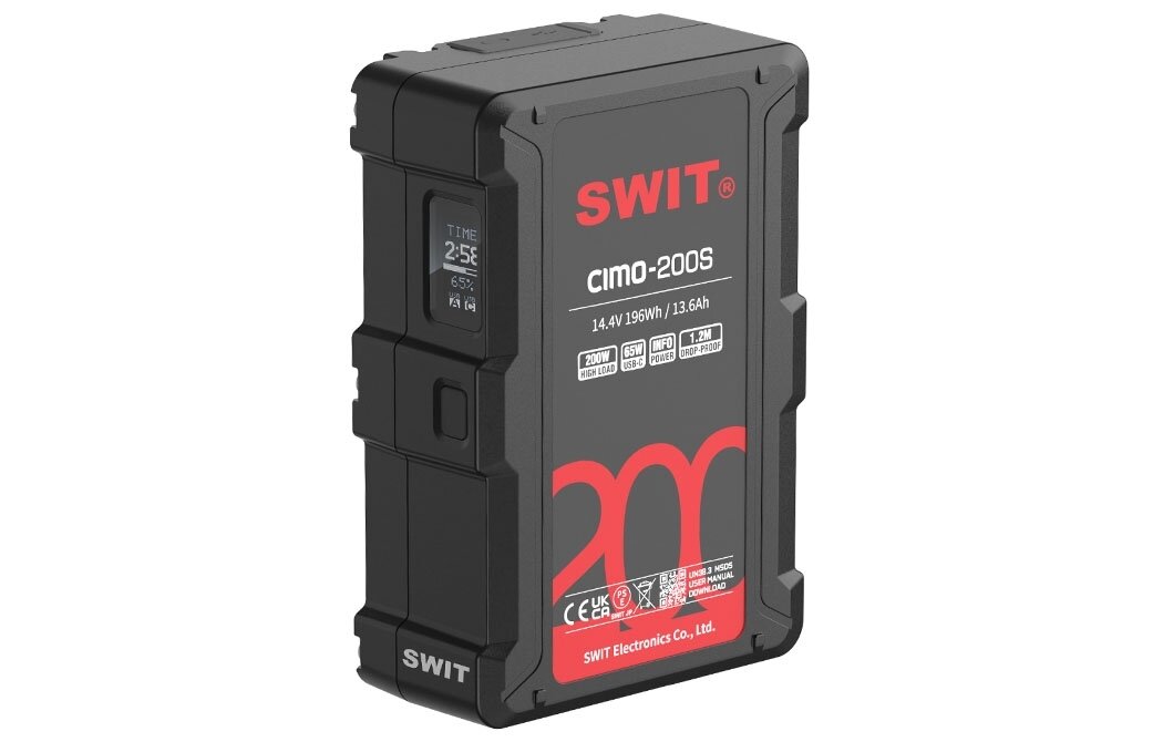 Аккумулятор SWIT CIMO-200S V-Mount Slim Cine 196 Вт·ч разъемы D-Tap, USB-C, USB-A