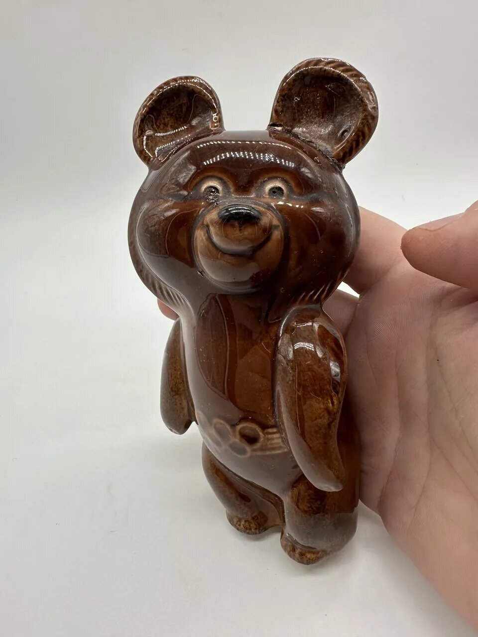 Статуэтка Олимпийский Мишка Фарфор Зик ссср 1980 годы