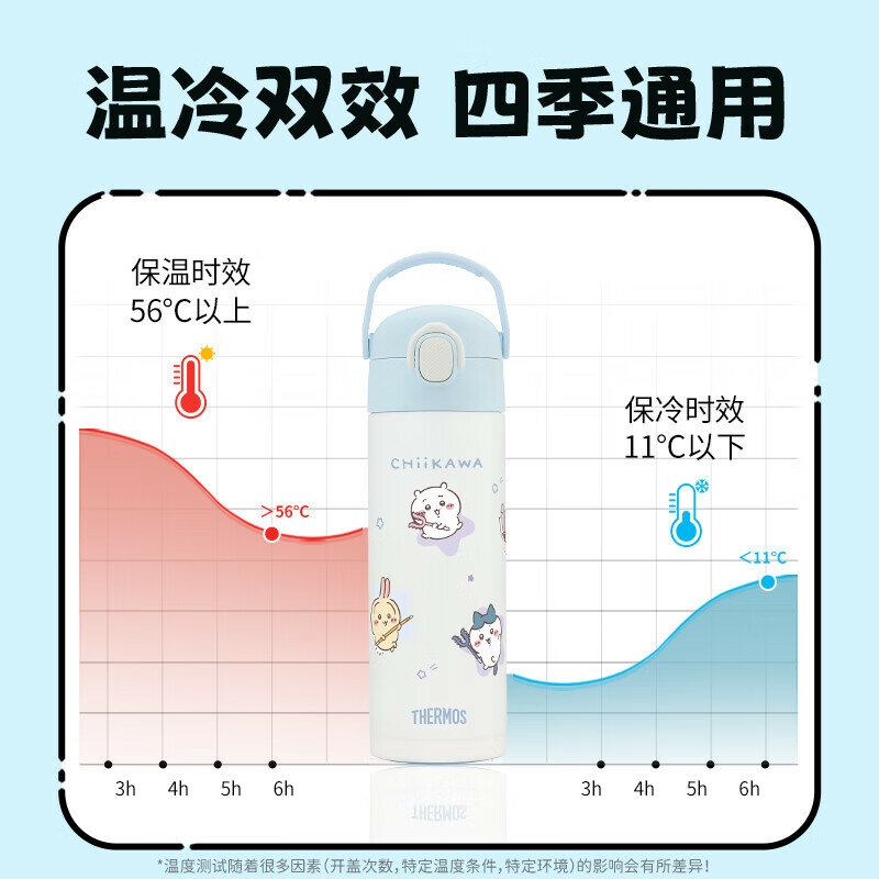 THERMOS CHiiKAWA Детский стакан для прямого питья с термосом 316L нержавеющая сталь 500 мл розовый Емкость：Крышка-замок