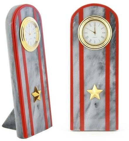 Часы Погон майор МВД камень мрамор