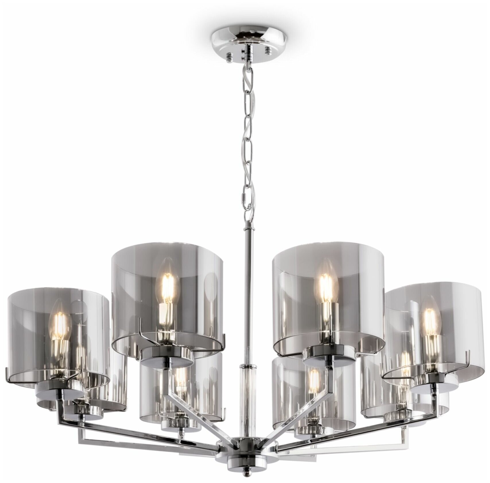 Подвесная люстра Freya Karen FR5096PL-08CH, E14, кол-во ламп:8шт, Хром