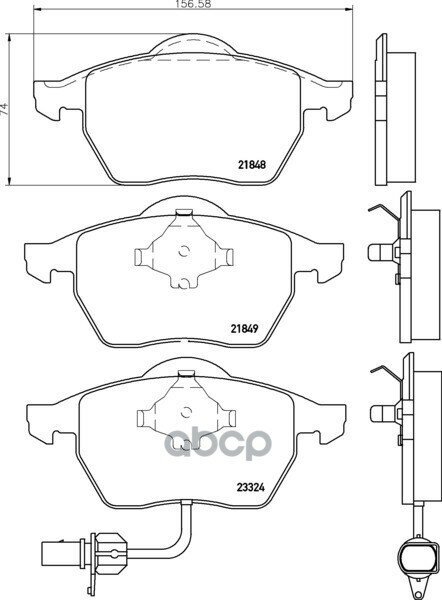 Колодки тормозные передние к-кт FORD GALAXY (1995-2006)/SEAT ALHAMBRA (1996-2001)/ С датчиком Mintex арт. MDB2102