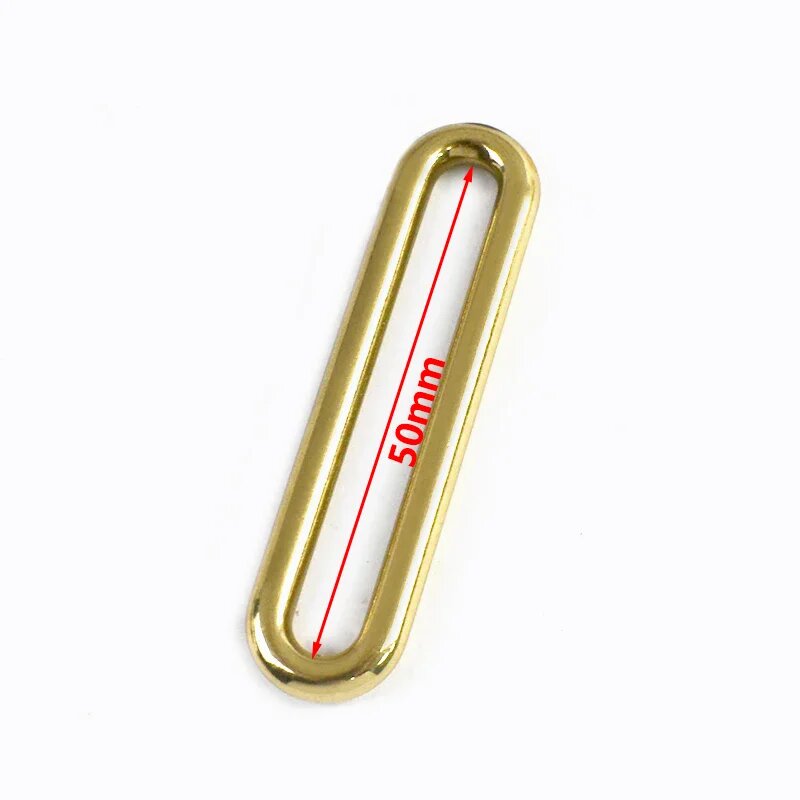 Meetee латунные пряжки O-образные 20/26/32/37/50 мм 2/5/10 шт 2Pcs, Brass-50mm