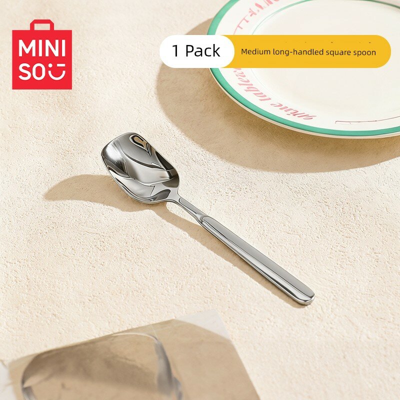 Ложка для домашнего использования Miniso из пищевой нержавеющей стали 316, большая сервировочная ложка, ложка в
