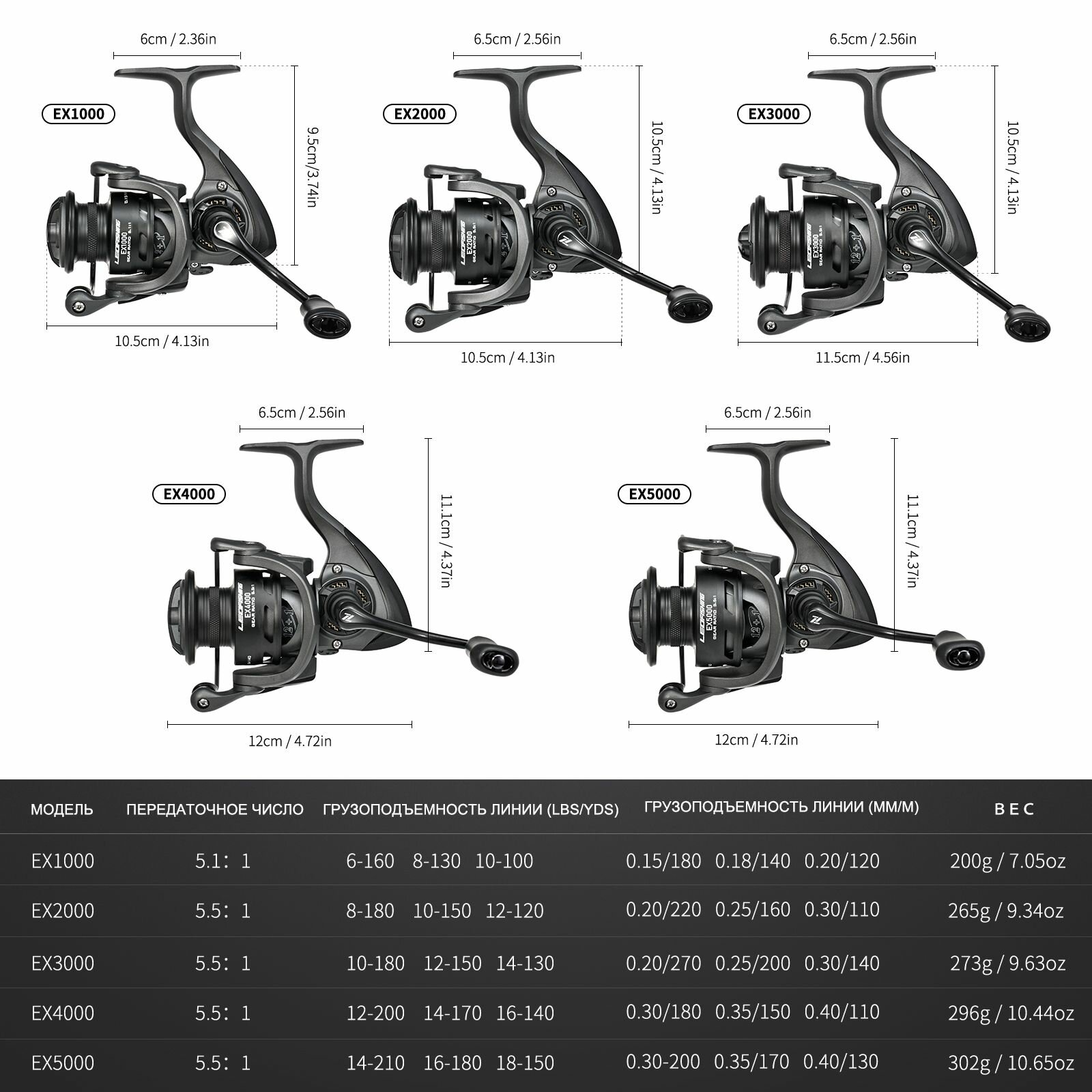 Рыболовная катушка для спиннинга безынерционная EX2000, катушка для рыбалки на фидер,12+1 подшипника