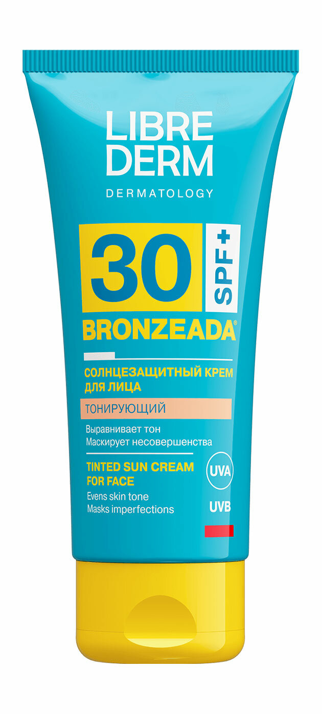 LIBREDERM Крем для лица Bronzeada тонирующий солнцезащитный SPF 30, 50 мл