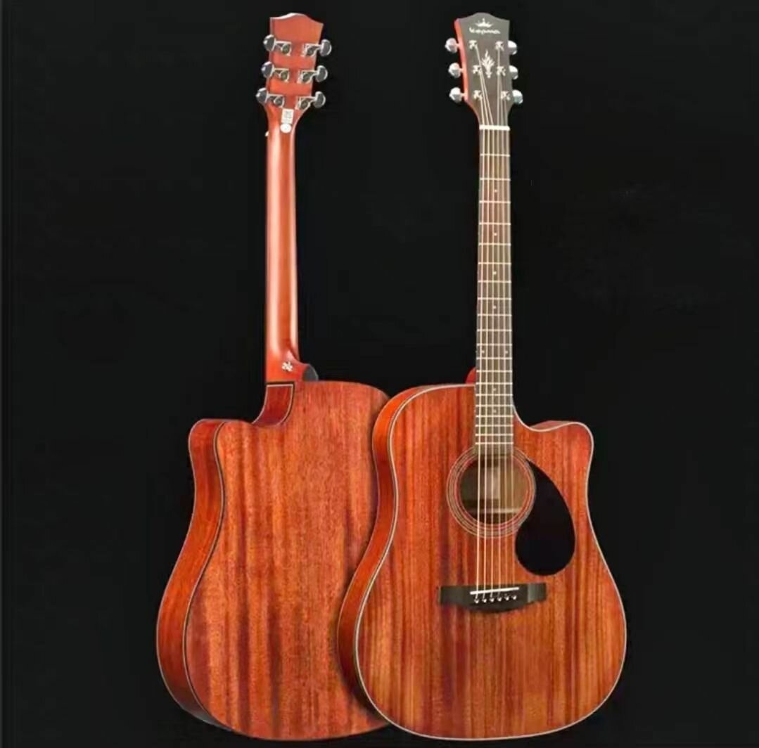 Трансакустическая гитара Kepma EDC-E(K10 ретро цвет) Дредноут Ель+Красное дерево / музыкальные инструменты /Электроакустическая гитара