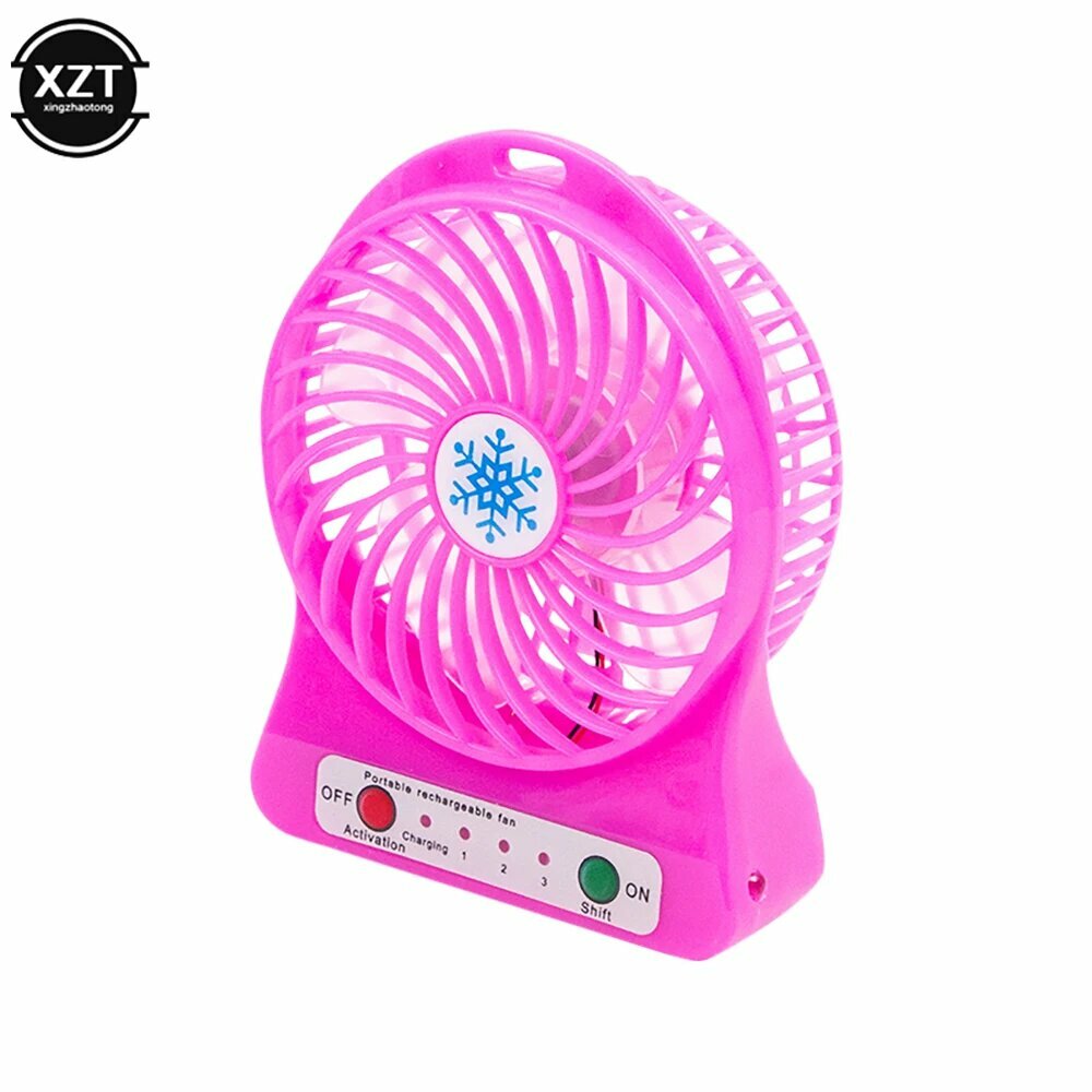 Мини-вентилятор с Usb-зарядкой, портативный кулер для студенческого общежития и офиса, 3-скоростной портативный ручной мини-вентилятор со светодиодной подсветкой