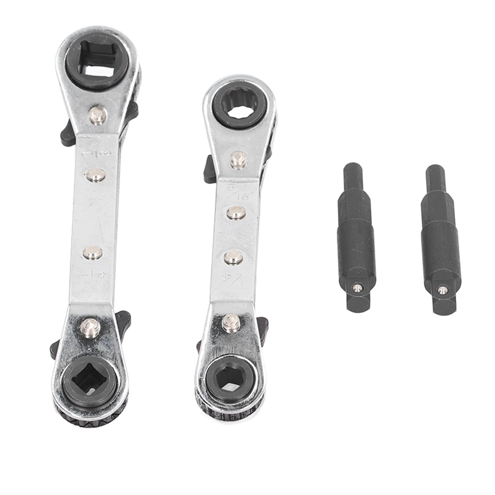 Сервисный ключ для систем отопления, вентиляции и кондиционирования воздуха, от 3/8 до 1/4 дюйма, от 5/16 до 1/4 дюйма, ключ с трещоткой из нержавеющей стали высокой твердости для холодильного оборудования