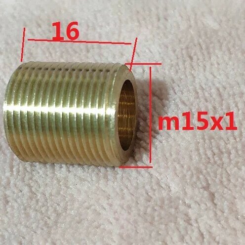 Медный переходник M15x1, 16 мм