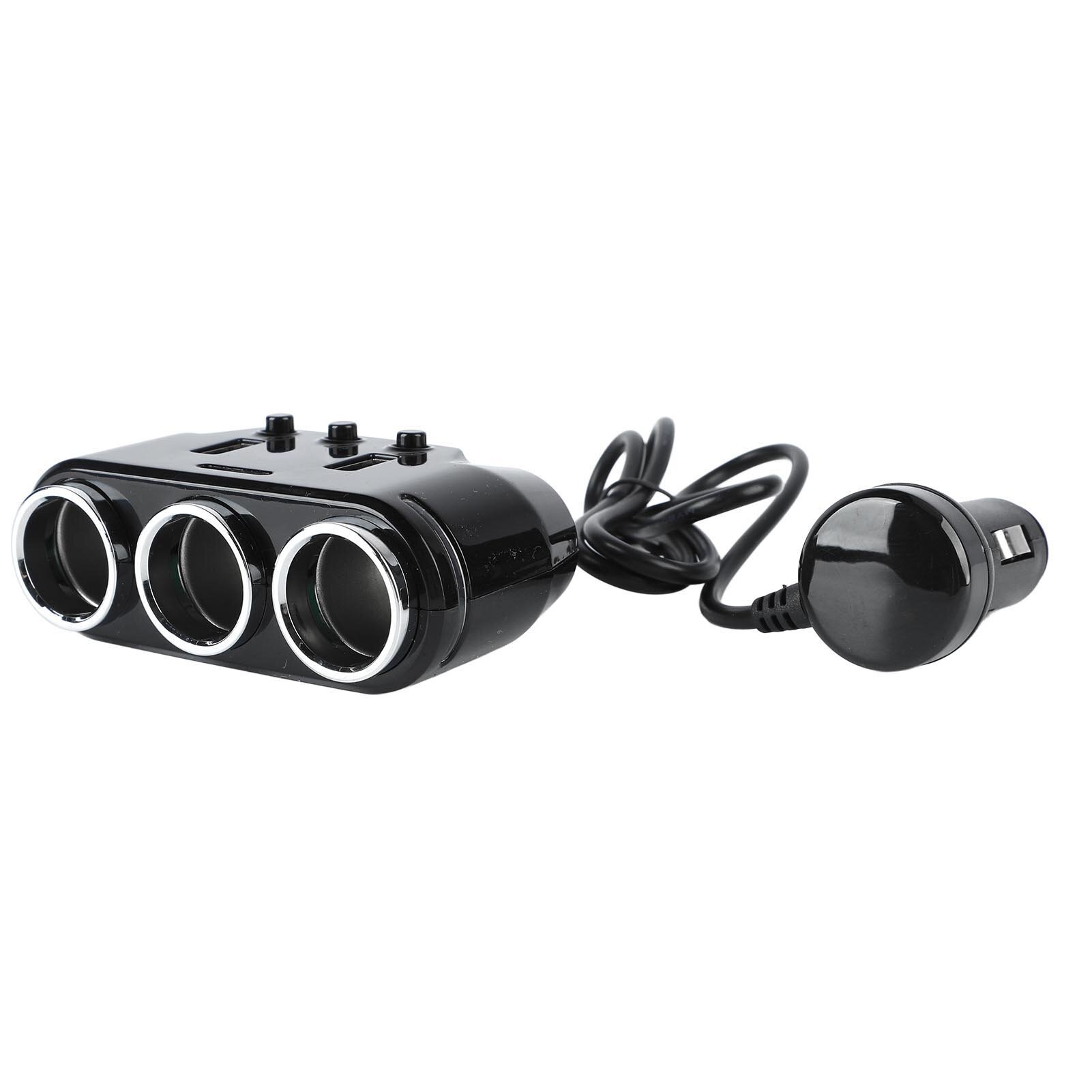 DC12V to 24V адаптер прикуривателя прочный долговечный 3 гнезда прикуривателя разветвитель для автомобиля