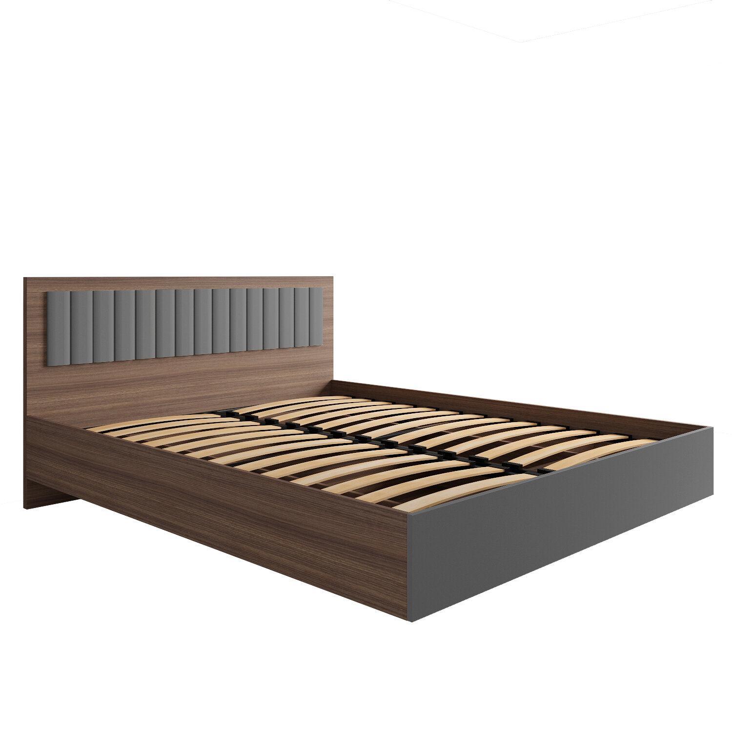 МС Роза / Кровать 1600 Ройс Графит Скин (Базовая комплектация) (ДСВ)