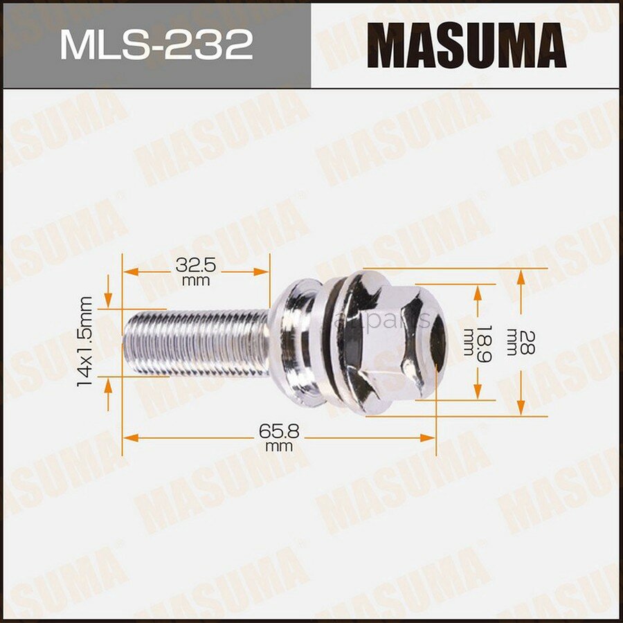 MASUMA MLS-232 болт колесный!\ Audi Q7 06>, VW Touareg 02>