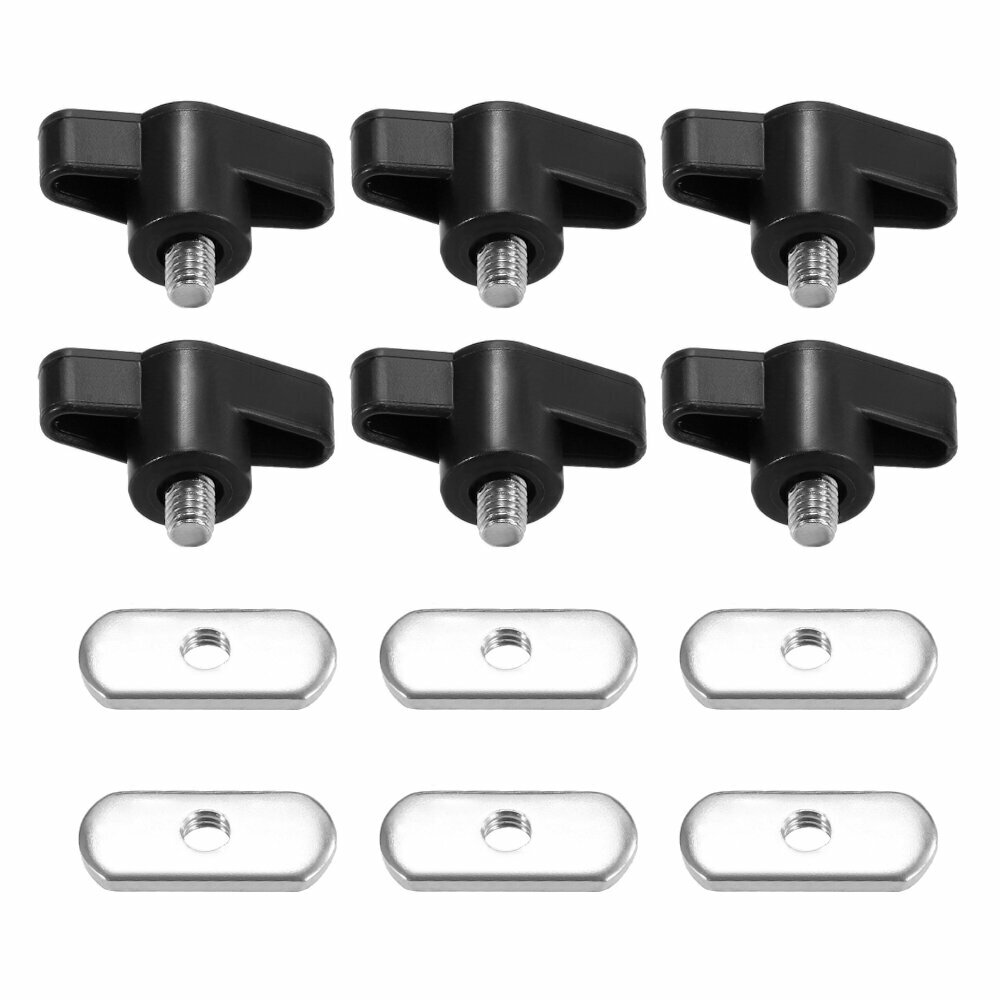 6 комплектов винтов, гаек и крепежных элементов для системы крепления направляющих для каноэ и байдарок, аксессуаров для рыболовных лодок.