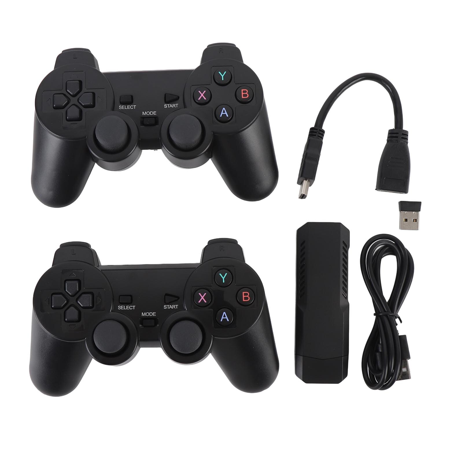 Ретро-игровая консоль с поддержкой 3D, подключением и воспроизведением видео, мультимедийным интерфейсом 4K HD и геймпадом для телевизора.