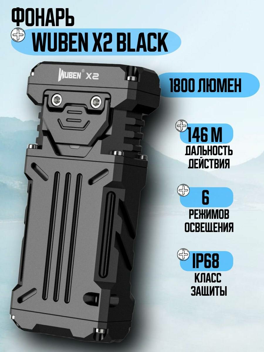 Фонарь Wuben X2 Black