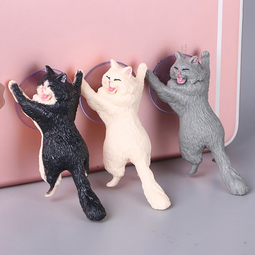 6 шт. разные цвета кошки держатель на присоске для смартфона милый кот поддержка держатель для сотового телефона подставка на присоске