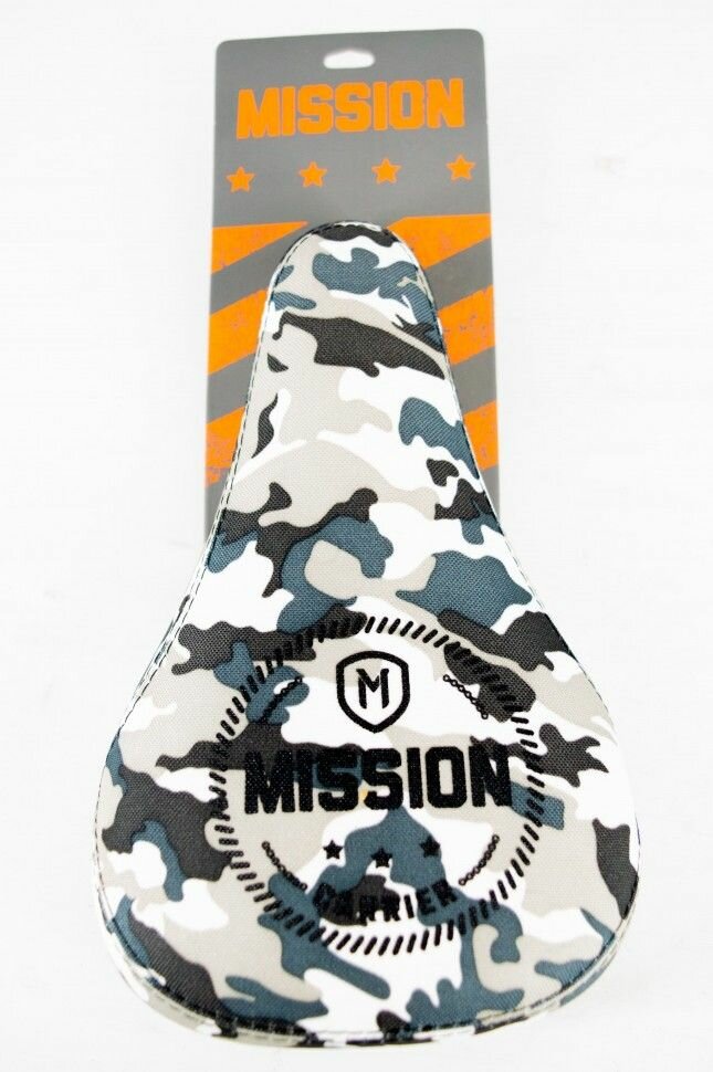BMX Седло Mission Carrier Mid Pivotal Stealth (белый камуфляж) арт: MN3100WCM