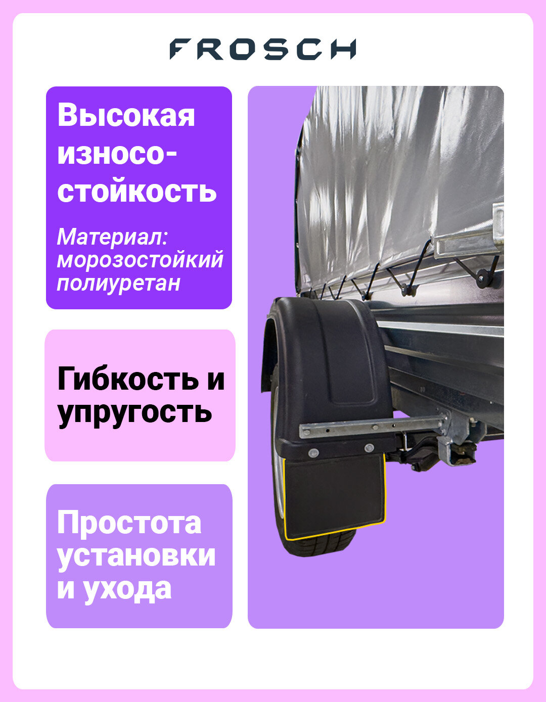 Брызговик для легковых прицепов, 2 шт.(стандарт)