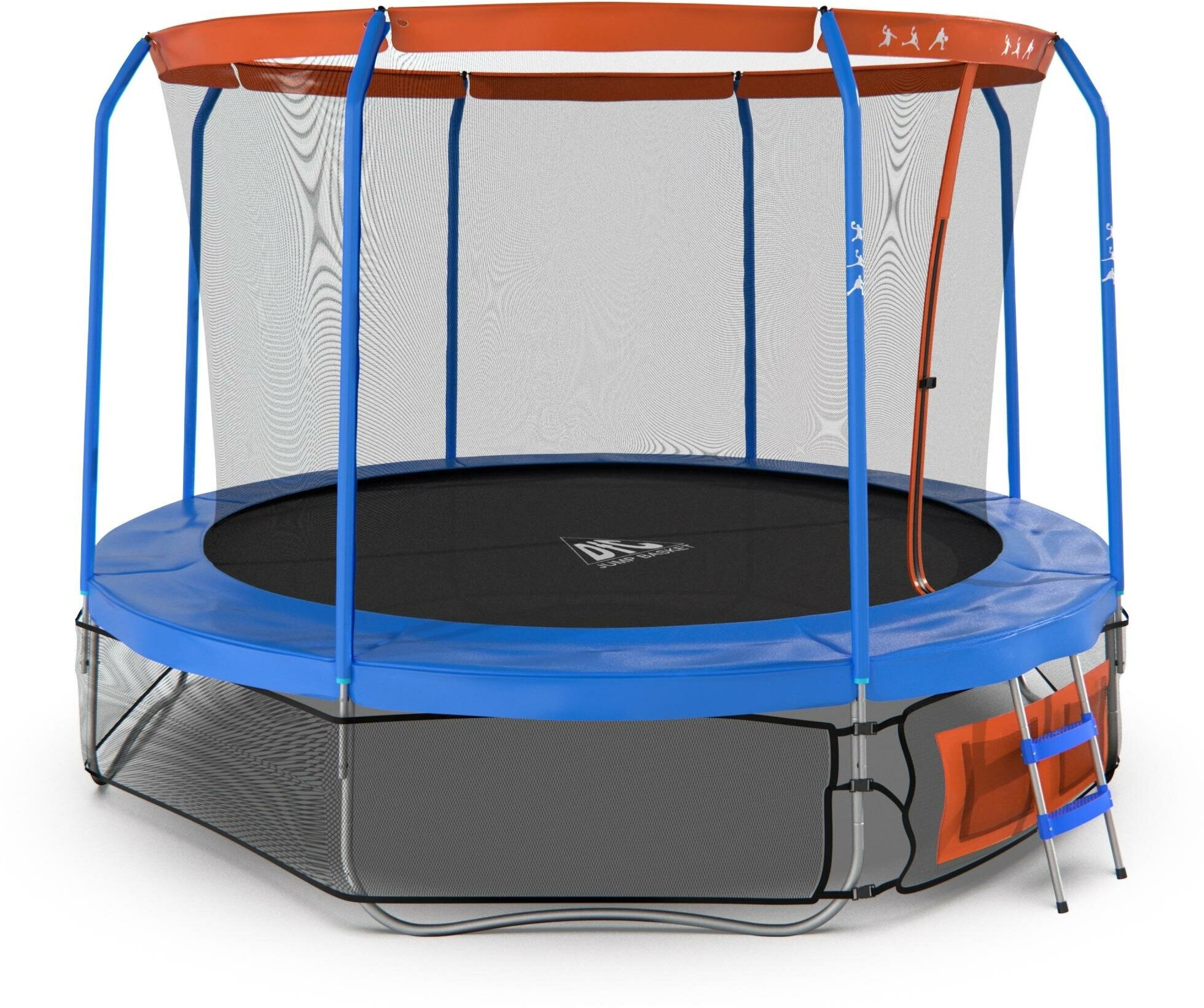 Каркасный батут DFC Jump Basket 14FT-JBSK-B 427х427х265 см красный/синий