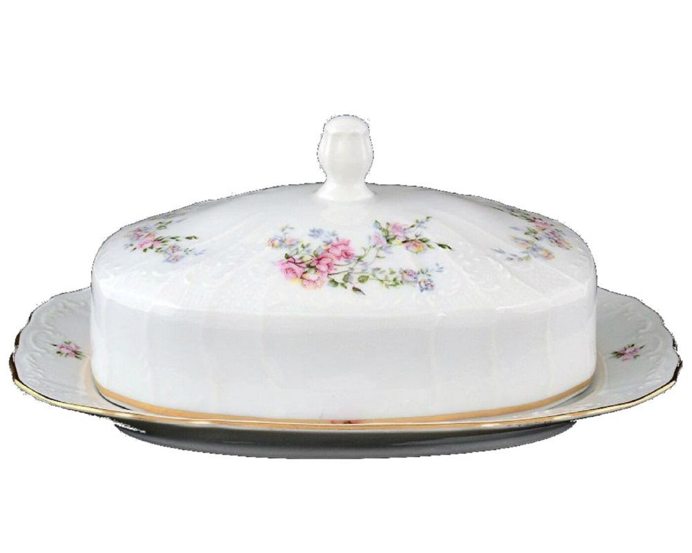 Масленка; "Bernadotte", декор "Дикая роза, отводка золото", Thun/ БТФ1004