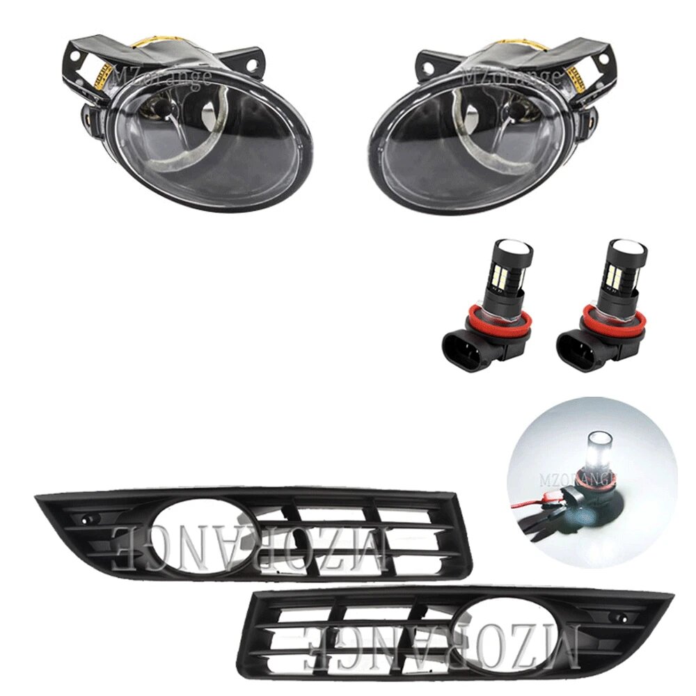 Противотуманные фары для volkswagen passat b6 2006-2011, светодиодные передние фары, противотуманные фары, галогенные противотуманные фары, аксессуары для ламп дальнего света LED and Covers