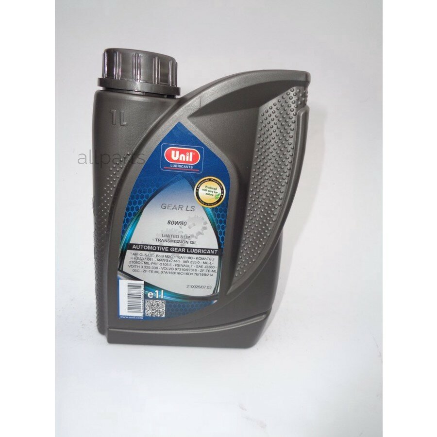 UNIL 5420007008819 Unil масло трансмиссионное GEAR LS 80W90 (1L)
