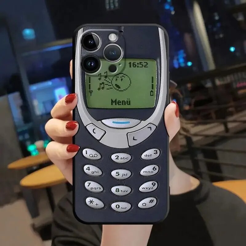 Чехол для iPhone 11, черный, ретро Nokia 3310
