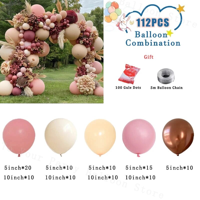 Розовая арка из воздушных шаров Q1