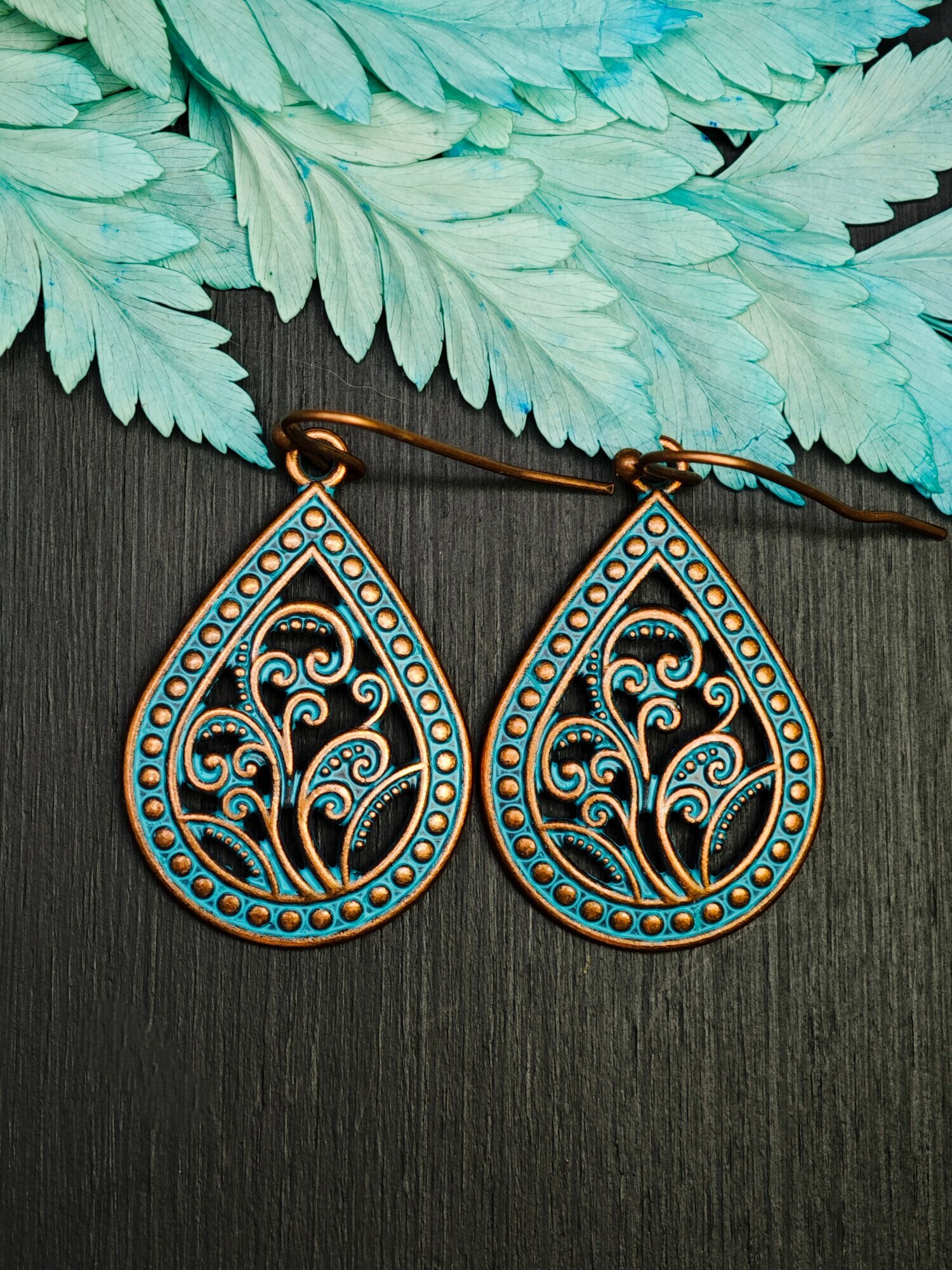 Серьги, эмаль, бирюза синтетическая