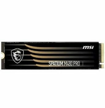 1 ТБ SSD M.2 накопитель MSI SPATIUM M480 PRO (S78-440L1G0-P83) - PCI-E 4.0, чтение - 7400 Мбайт/с, запись - 6000 Мбайт/с, 3D NAND