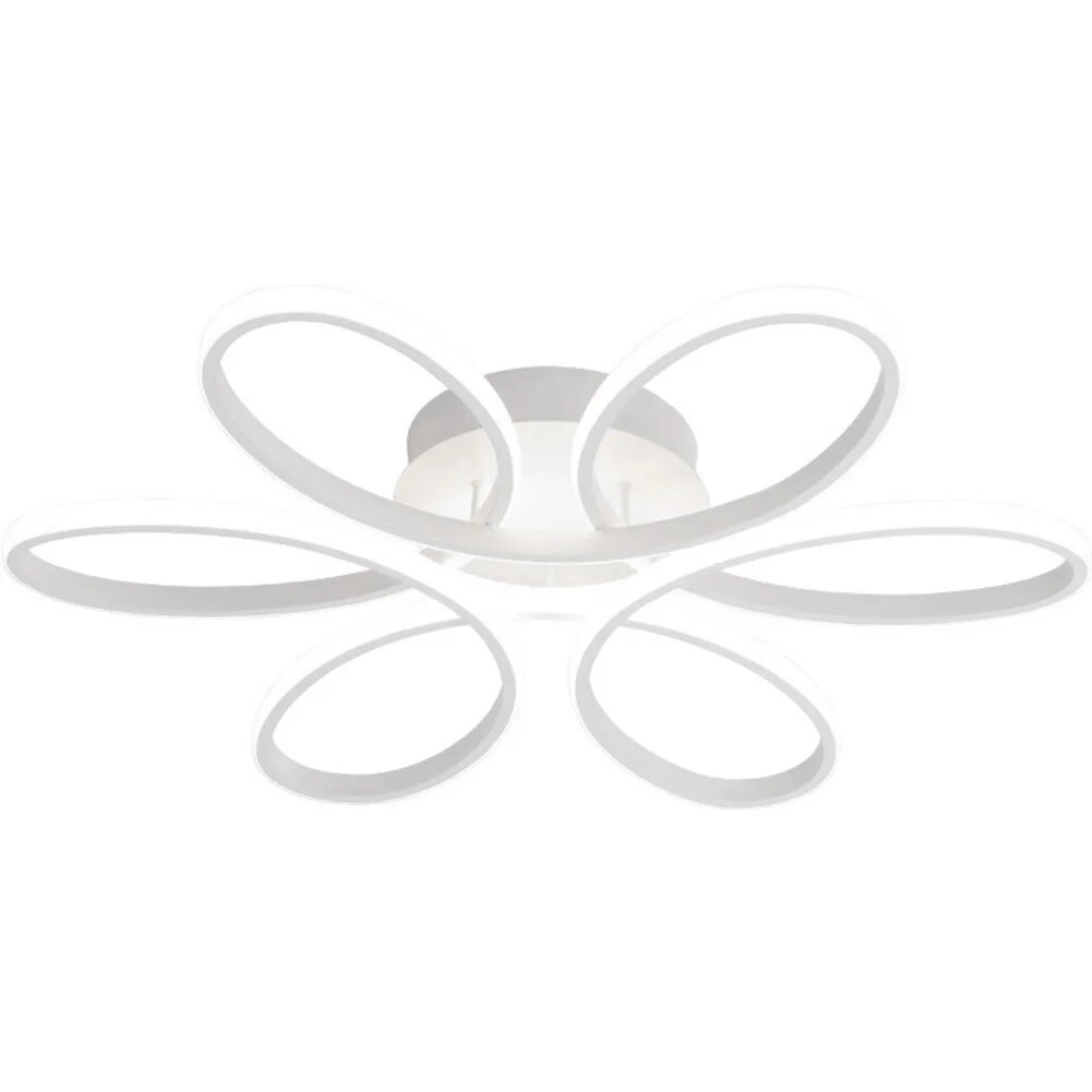 Бытовая светодиодная люстра 12 Вт, современный стиль, потолочный светильник, три цвета, цветочный дизайн, потолочные светильники, супер яркий светильник для домашнего декора, White, Tri-color Light, Белый