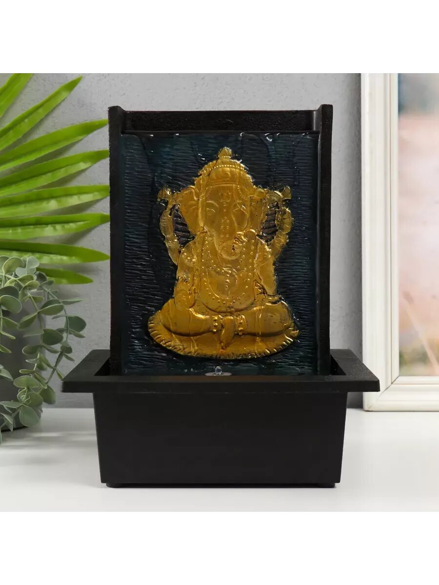 Фонтан настольный "Портрет сидящего Ганеша" 21х17х27 см
