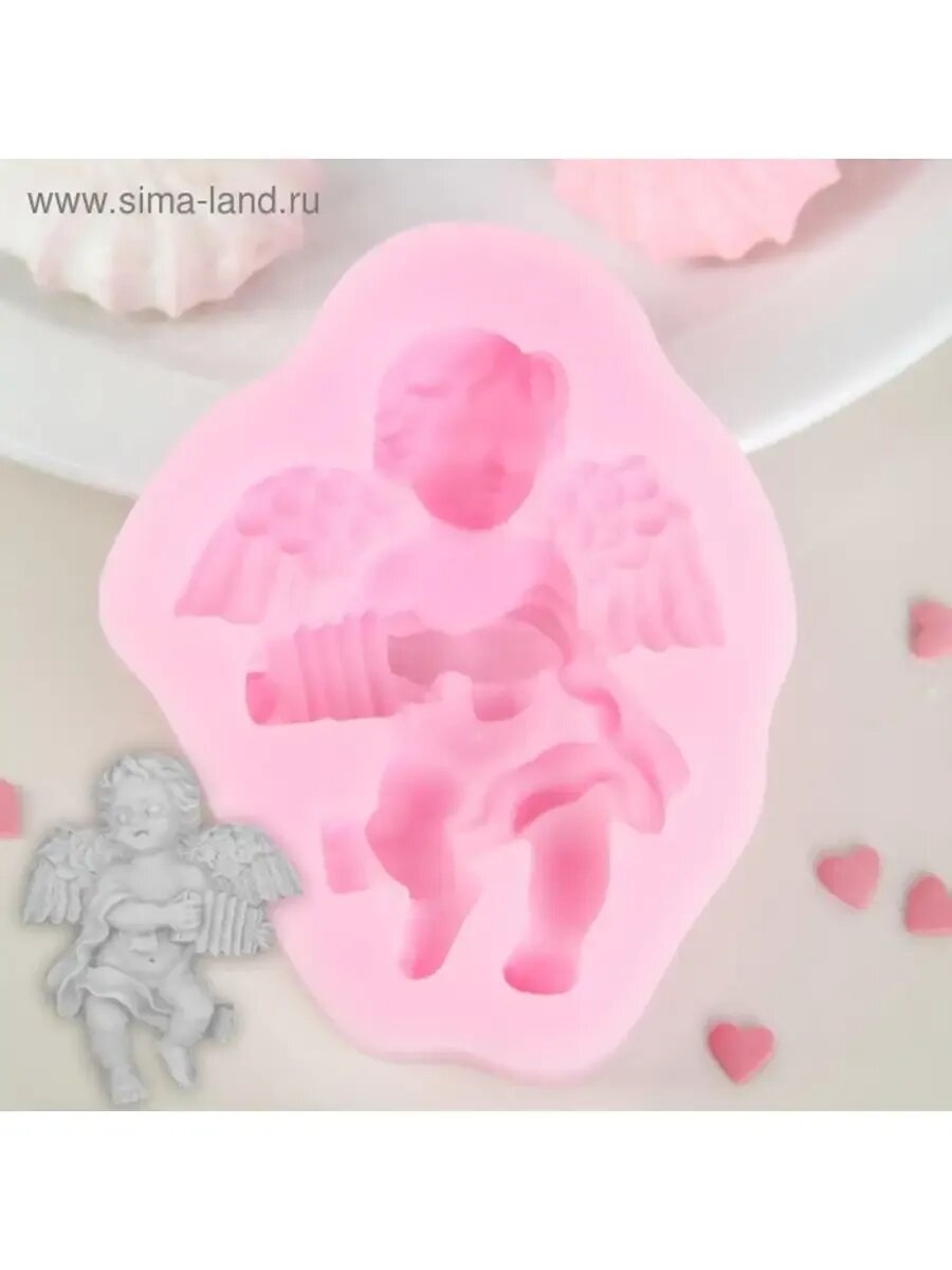 Молд силиконовый «Ангел с гармошкой», 9×7,4×2 см