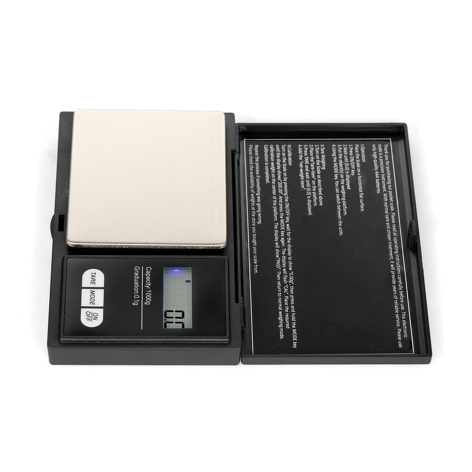 Цифровые ювелирные весы 1000 г/0,1 г, мини-портативные электронные весы на 7 единиц с подсветкой, высокоточные золотые весы, точность в миллиграммах, компактный карманный размер