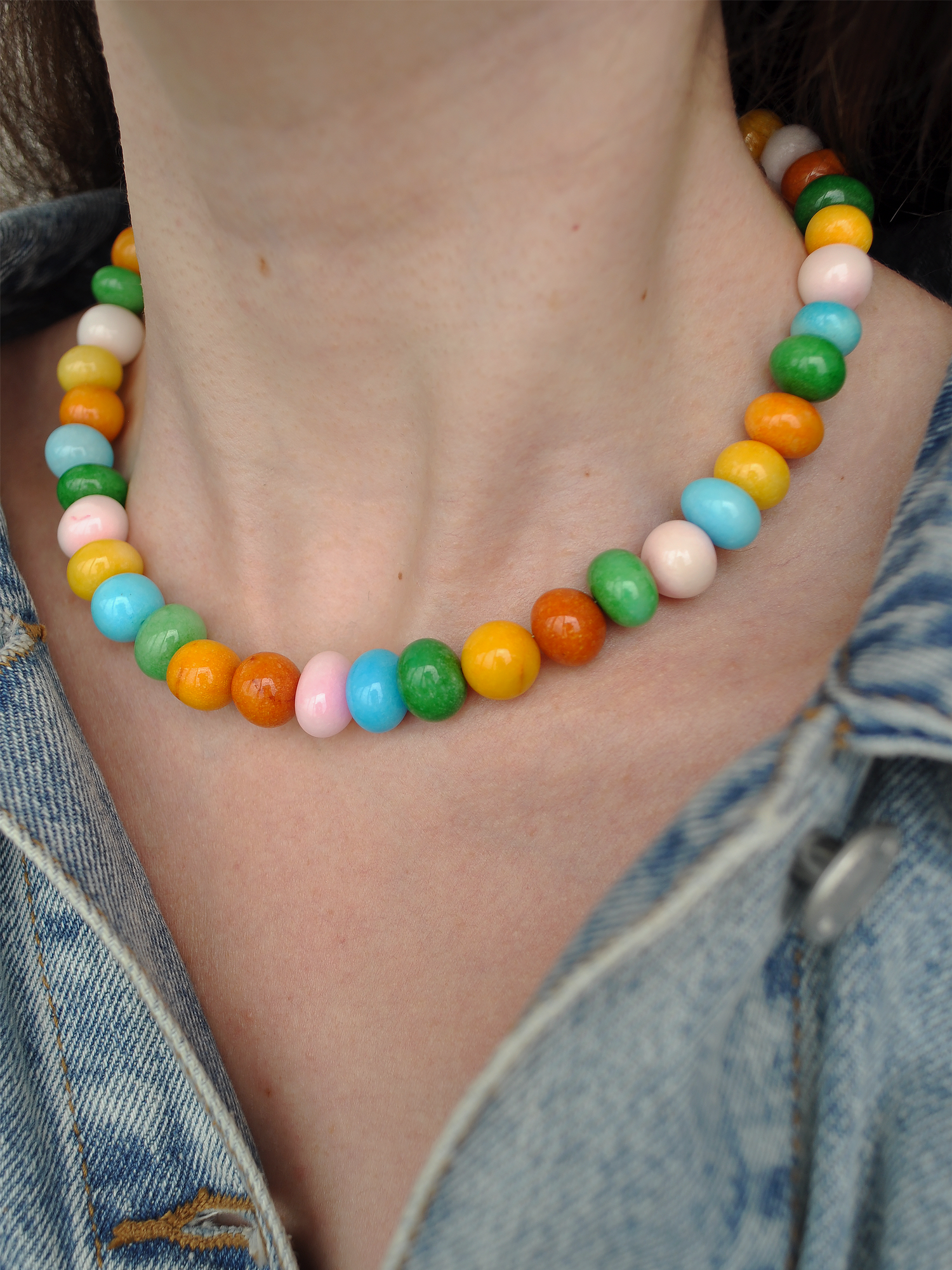 Колье, агат