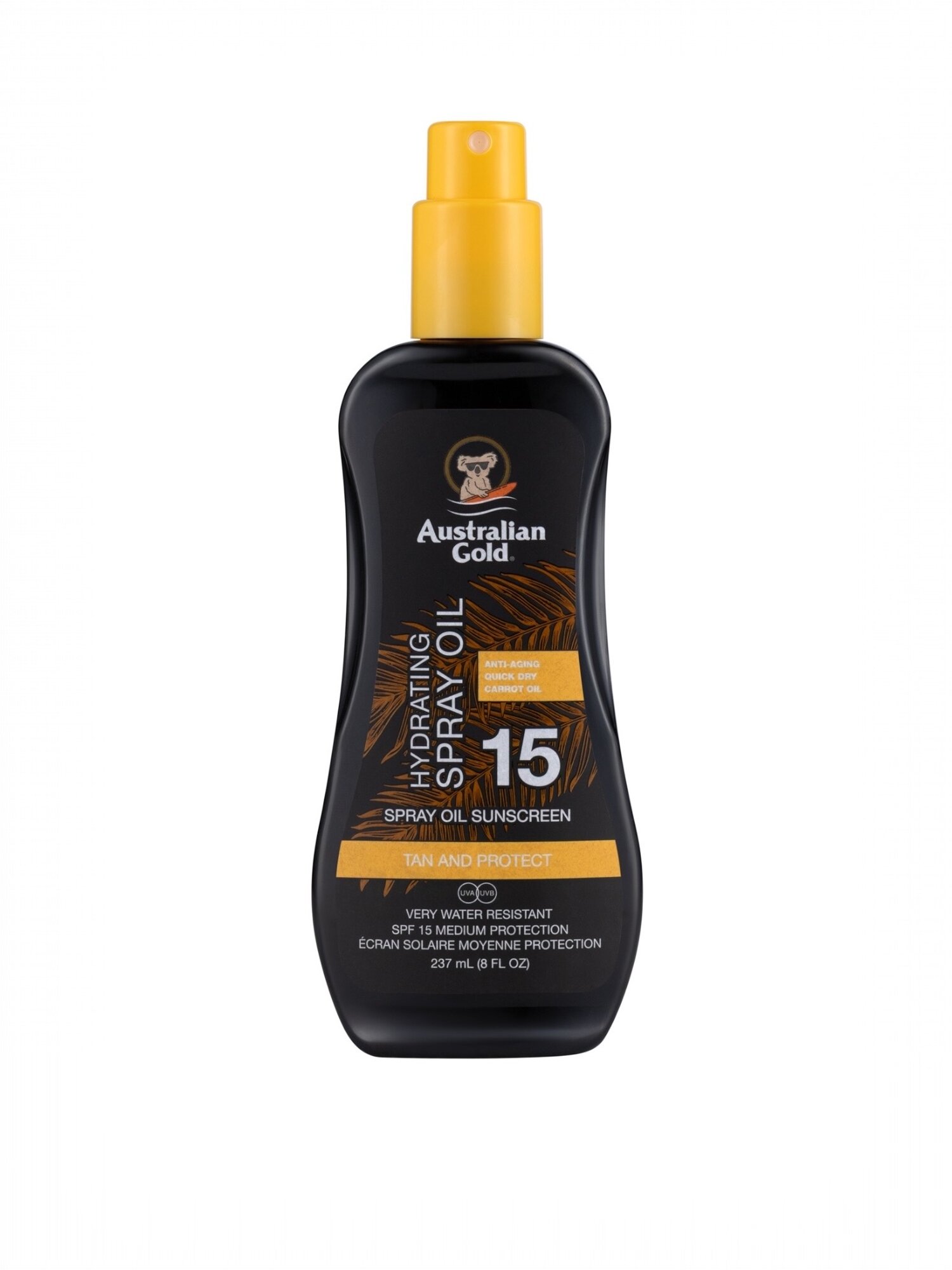 Australian Gold Hydrating Spray Oil Sunscreen SPF15, Солнцезащитное спрей-масло