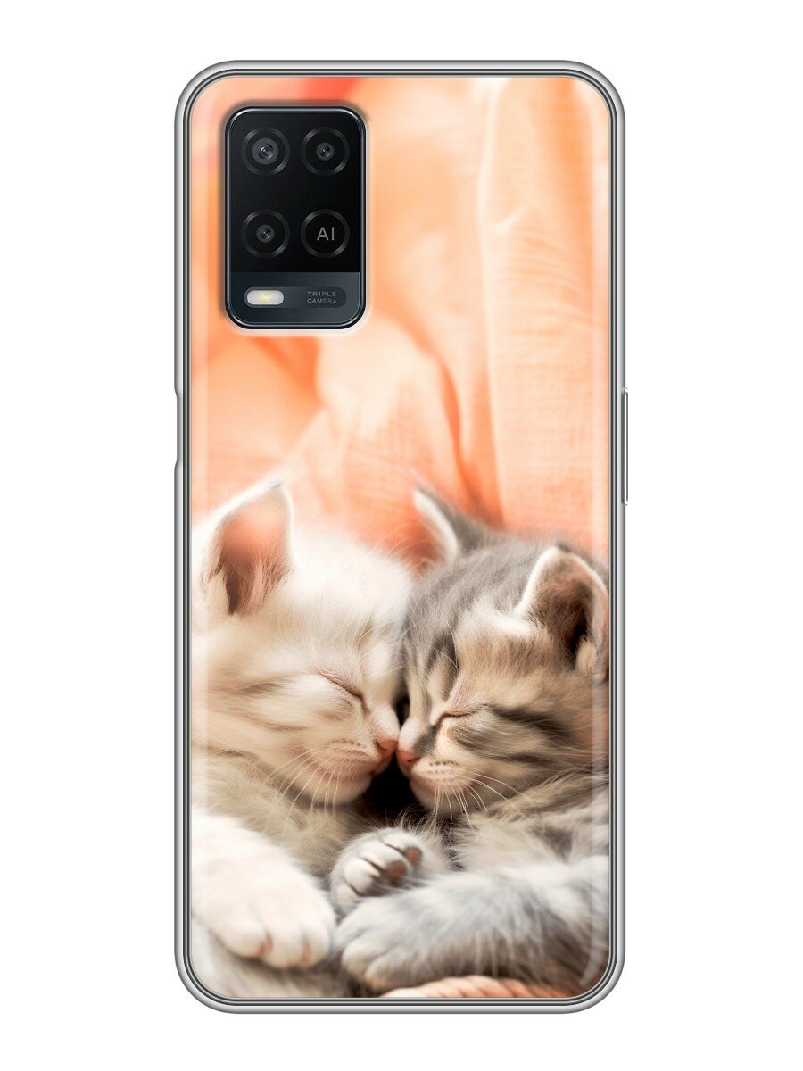 Чехол для Oppo A54 4G с принтом Милые котята (Оппо А54 4G)