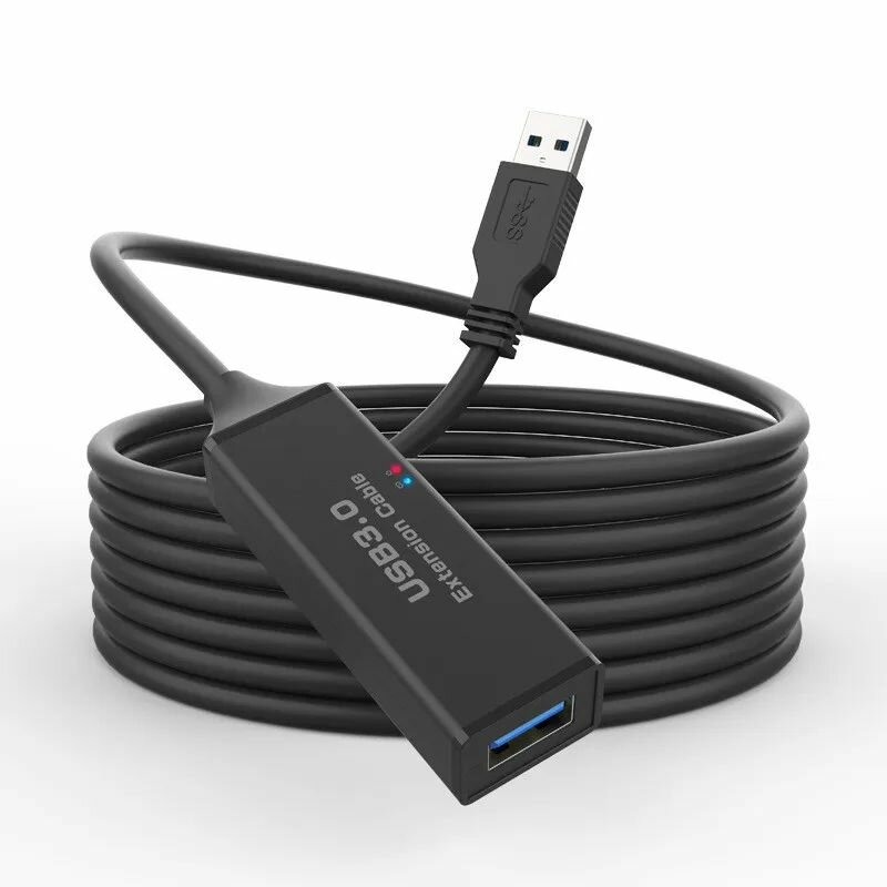 Удлинительный кабель USB 3.0, удлинитель USB 3.0 «папа-мама», кабель для передачи данных для ПК, Smart TV, Xbox One, SSD, высокоскоростной USB-кабель 5 м, 10 м, 20 м